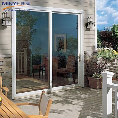 Κίνα Τύπος γυάλινης πόρτας PVC/UPVC διπλές γυάλινες συρόμενες πόρτες για μπάνιο και ντουλάπι κουζίνας προς πώληση