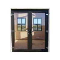 Quality Aluminum Double Front Door Side Opening Floor Spring Exterior Door with Aluminum Material for sale