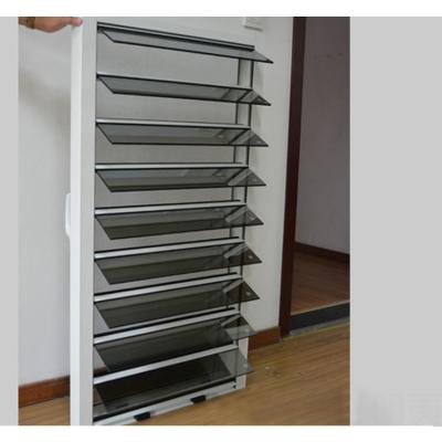 Κίνα Σύγχρονο σχεδιασμό Powder Coating Aluminum Profile Εγχειρίδιο Ανοιχτό Παγωμένο Γυαλί Φυτοπλαστική Πλατεία παράθυρο προς πώληση