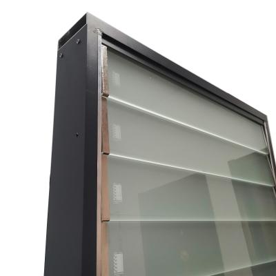 Κίνα Σύγχρονο σχεδιασμό Powder Coating Aluminum Profile Εγχειρίδιο Ανοιχτό Παγωμένο Γυαλί Φυτοπλαστική Πλατεία παράθυρο προς πώληση