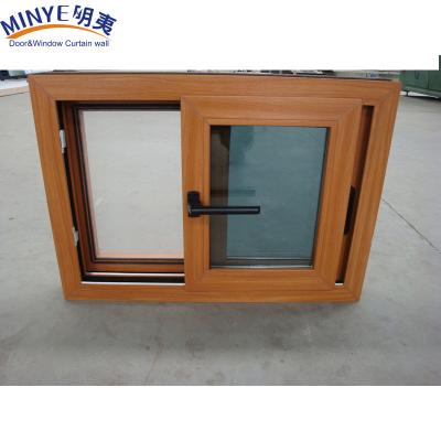 Κίνα Ηχητικά αδιάβροχο πλαστικό πλαίσιο UPVC/PVC Στρίψιμα παράθυρα με διπλό τζάμι σε χρώμα ξύλου προς πώληση