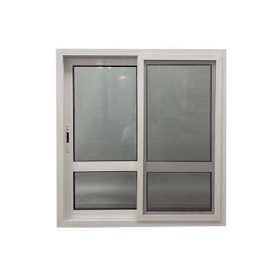 Κίνα 1.4mm πάχος προφίλ διπλό γυαλί διπλό θραυσμένο γυαλί αλουμινίου κράμα συρόμενο παράθυρο προς πώληση
