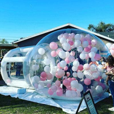 China CE aprovado bomba de ar ventilador PVC material transparente crianças jogar casa de balão de bolhas à venda
