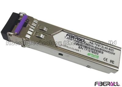 Cina 1.25Gbps BIDI scelgono modo 80Km DDM del ricetrasmettitore ottico di LC SFP della fibra il singolo in vendita
