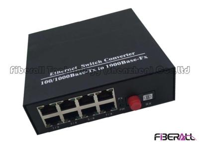 Cina fibra del convertitore del commutatore di Ethernet di 1000M singola con 1 i porti ottici del porto 8 di FC RJ45 in vendita