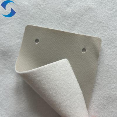 중국 1.0mm 두께 PVC 가죽 직물 웅진 패턴 내구성 고양이 발 가죽 판매용