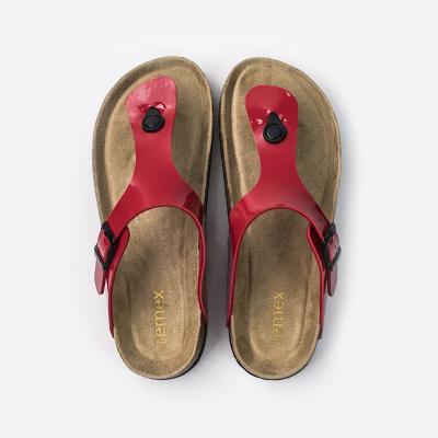 中国 赤いTの革紐が付いているISO14001耐久力のあるエヴァBirkenstock女性障害物 販売のため