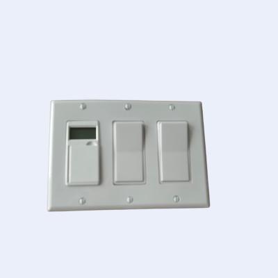 China 3 Gang Prefab Wall Socket Switch With Socket Plug 12 14 AWG White for sale