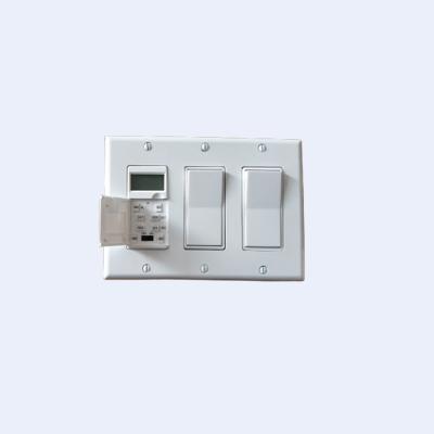 China 3 Gang Prefab Wall Socket Switch With Socket Plug 12 14 AWG White for sale