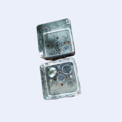 China 1.60mm Thickness Steel Material Circular Junction Box 2-1/8" Depth 1" Kockouts for sale