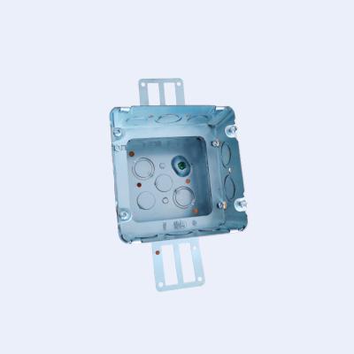 China 1.60mm Thickness Steel Material Circular Junction Box 2-1/8" Depth 1" Kockouts for sale