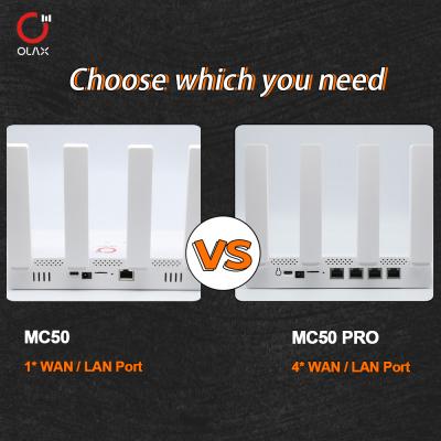 China OLAX MC50 pro wifi RJ45 sim card wireless 4g lte router cat4 cpe modem for home router modem 4g lte sim card à venda