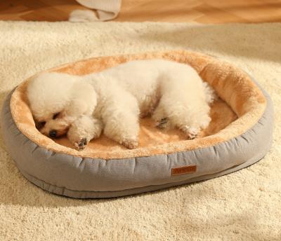 중국 기본 라운드는 프란넬로 만든 상부로 파괴할 수 없는 개 베드를 강화합니다 판매용