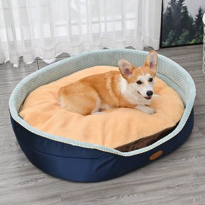 중국 일년 내내 두꺼운 쿠션 금발 큰 개 소파가 겨울동안 돌본 개 개집은 2중 갑판 배 개 침대 애완동물 침대를 공급합니다 판매용