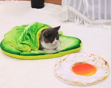 Chine Hiver Cat Blanket de protection de Cat Bed Set Warm Dog de pizza à vendre