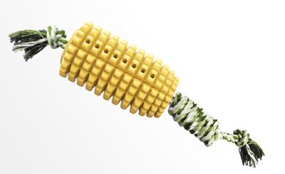 중국 반려동물 치아 긁는 저항 치아 청소 치아 칫솔 옥수수 스트랩 개 장난감 판매용