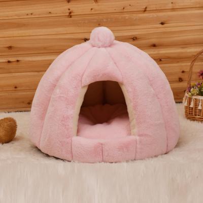 중국 깊은 수면 원형 반 폐쇄 Odm 고양이 둥지 침대 56x48cm 판매용
