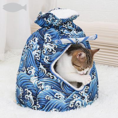 중국 어깨 끈이있는 따뜻한 고양이 쓰레기 고양이 슬리핑 침대 580g 판매용