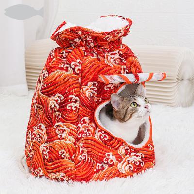 중국 어깨 끈이있는 따뜻한 고양이 쓰레기 고양이 슬리핑 침대 580g 판매용