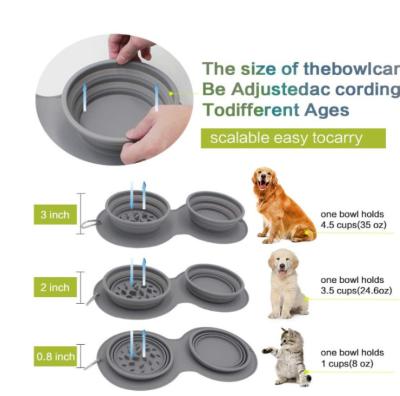 Chine M Double Collapsible Dog roule expansible portatif avec non le tapis de flaque à vendre