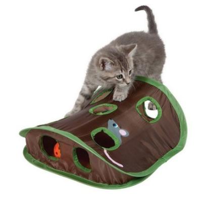 Chine Produits interactifs de capture drôles d'animal familier de boule de Cat Toy Nine Hole Mouse Hole Cat Stick With Audible Bell d'animal familier à vendre