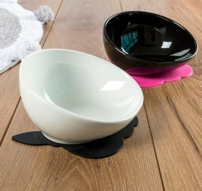 Chine Bol de alimentation de nourriture simple de CeramicsTilted pour les bouledogues français/chats à vendre