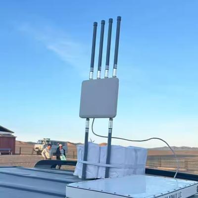China Industrial Grade 20Km Long Distance 2.4G 5.2G 5.8G Tri-Band 5400Mbps Wifi 6 Router Wireless Ap Wifi Outdoor Access Point for sale