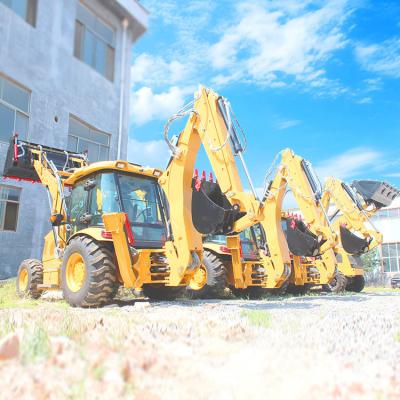 China 4x4 Backhoe Earth-Moving Machinery Diesel Front Loader Backhoe Tractor Mini Towable Backhoe Loader for sale