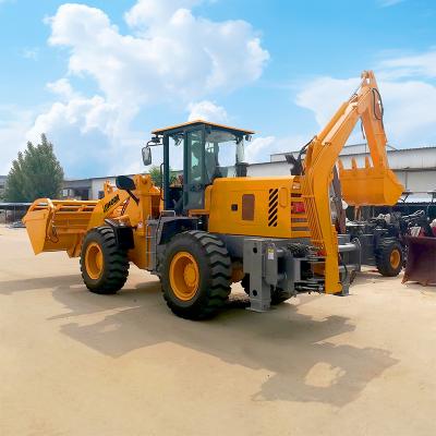 China Cheap 4WD Mini Backhoe Loader EPA Multifunction Small Garden Tractor Backhoe Loader with Attachment for sale