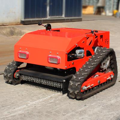 China Cheap Crawler Lawn Mower with Remote | Gasoline Engine | Mowing Machine for Sloped Terrain for sale