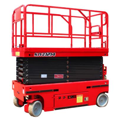 China Mini Electric Aerial Work Platform 6m 8m 10m Self Propelled Crawler Hydraulic Scissor Lifting Platform Table for sale