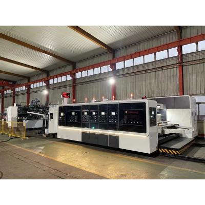 Cina 60 mm Automatica scatola ondulata scatola di cartone scatola Flexo Stampa Slotter Die Cutter Folder Gluer Linkage Line Machine in vendita