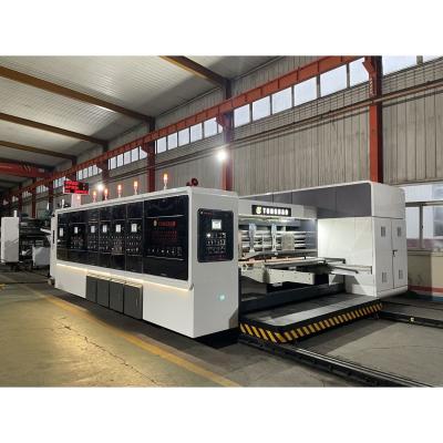 Cina 60mm Cartone Auto Feeder Stampante Rotativo Die Cutting Slotter Folder Gluer per scatola ondulata in vendita