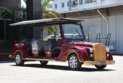 Chine Autobus guidé électrique adapté aux besoins du client de passagers de la couleur 11 avec la construction métallique classique à vendre