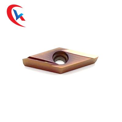 Cina Inserzioni di finitura del carburo di tungsteno della lama VBGT 110302 R-Y Bronze Wear-Resistant Coating HRA 91,8 di CNC in vendita