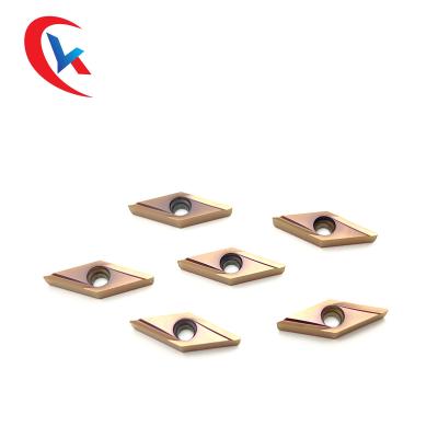 Cina Inserzioni di finitura del carburo di tungsteno della lama VBGT 110302 R-Y Bronze Wear-Resistant Coating HRA 91,8 di CNC in vendita