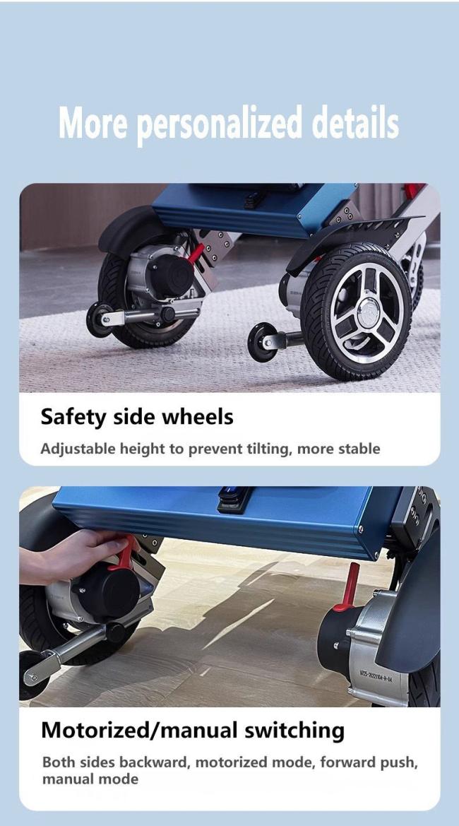 Multifunctional Wheelchair for Mobility Assistance Power Wheelchair