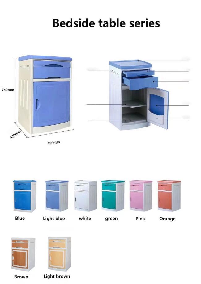 Ward Bedside Cabinet Nursing Home Beauty Salon Hospital ABS Bedside Cabinet