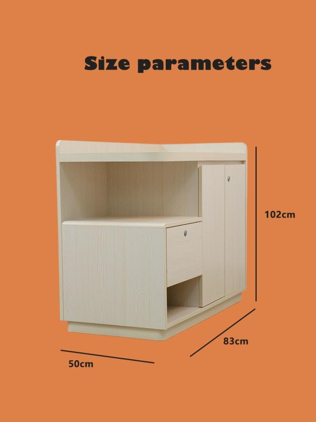 Luxury Modern Nightstand Living Room Bedroom Soft Close Drawers Furniture Solid Oak Wood