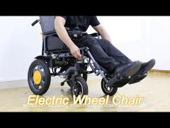 Chaise roulante électrique pliante en acier haute résistance pour personnes âgées avec piles au plomb Portable et léger