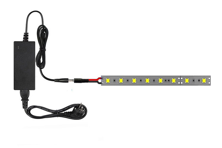 simply connect LED strip to power adapter connect one LED light strip to one power adapter