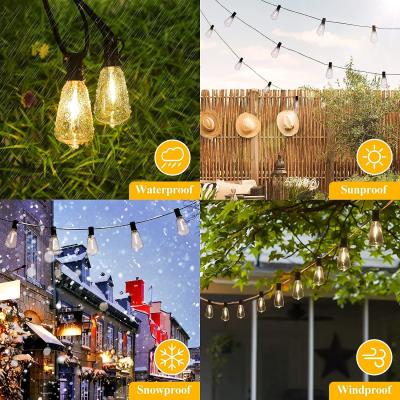 LED Outdoor 100FT 52 Shatterproof ST38 Vintage Edison Patio Bulbs String Lights