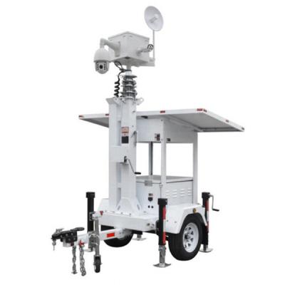중국 2*435W 태양 전지 패널을 가진 OEM 6.5m 마스트 태양광 감시 트레일러 판매용