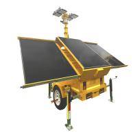 Quality Manual Mast Solar Lighting Towers With LED Lights Retractable Solar Panels for sale