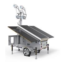 Quality CCTV Solar Powered Lighting Towers With Custom Rotating Lamp 4*50W 4*150W for sale