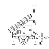 Mobile Solar Camera Trailer With 3*400W 3*380W Solar Panels For Monitoring