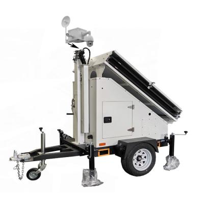 Video Monitoring Service Mobile Security Trailers With 3*400w Solar Panels Hd