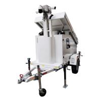 Quality Solar CCTV Tower Solar Camera Trailer With 7m Electric Mast For Outdoor Security for sale