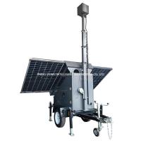 Quality DC 24V Mobile Solar Surveillance Trailer Solar Monitoring Towers For Plant Monitoring for sale