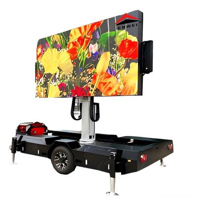 China Trailer de pantalla LED de alta resolución de publicidad eléctrica para calles comerciales en venta